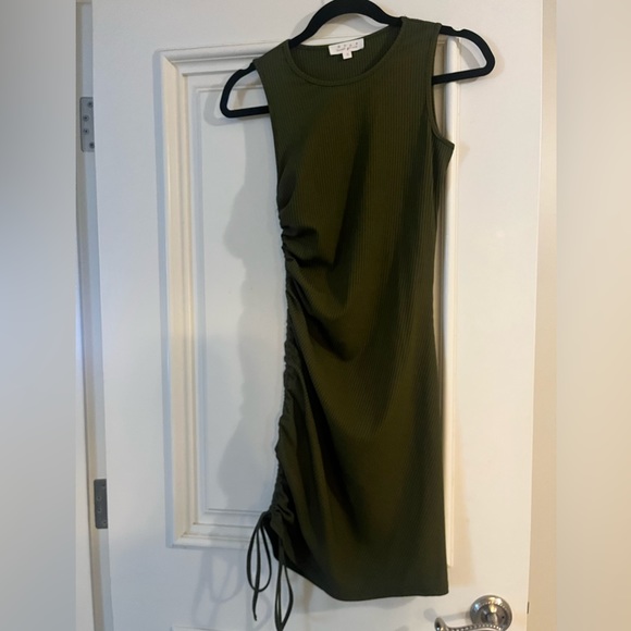 Dresses | Green Ribbed Dress | Poshmark